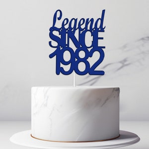 Legend Sing 1982 Cake Topper, Vintage Cake Topper, Happy Birthday Cake ...