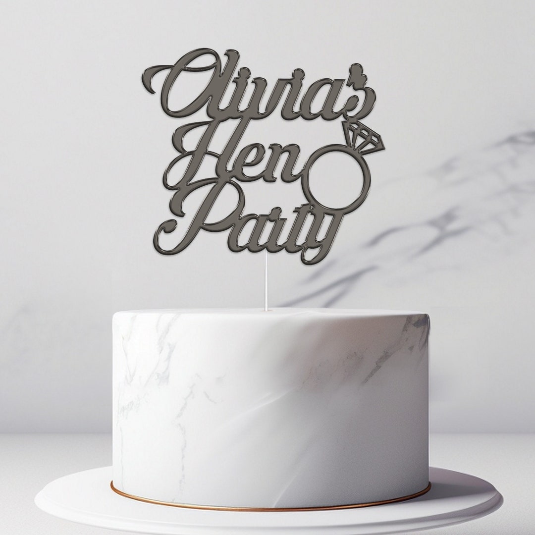 Personalised Hen Party Cake Topper Custom Bridal Shower Party ...