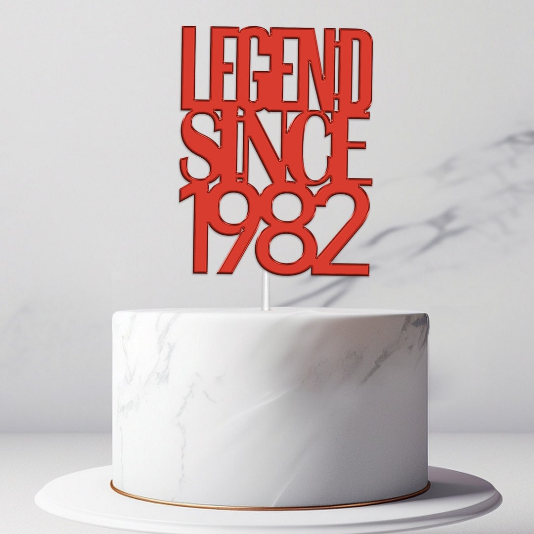 Legend Sing 1982 Cake Topper, Vintage Cake Topper, Happy Birthday Cake ...