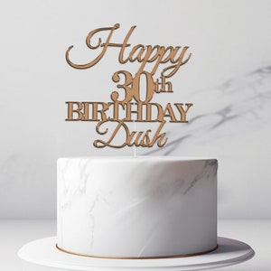 Personalised Birthday Cake Topper Custom Cake Topper Happy Birthday ...