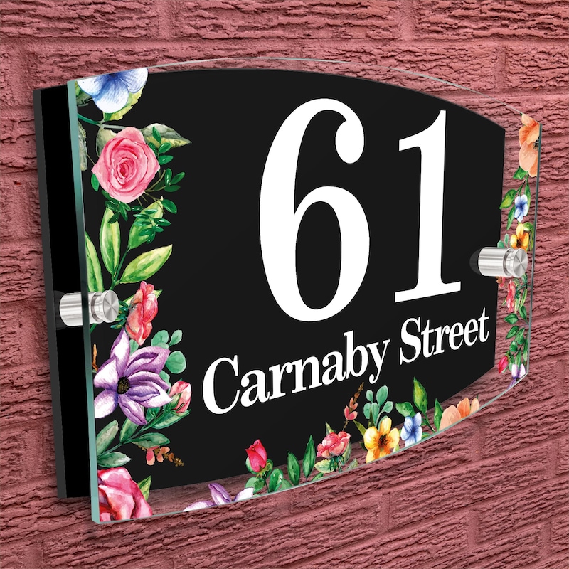 House Number Plaque - Etsy UK