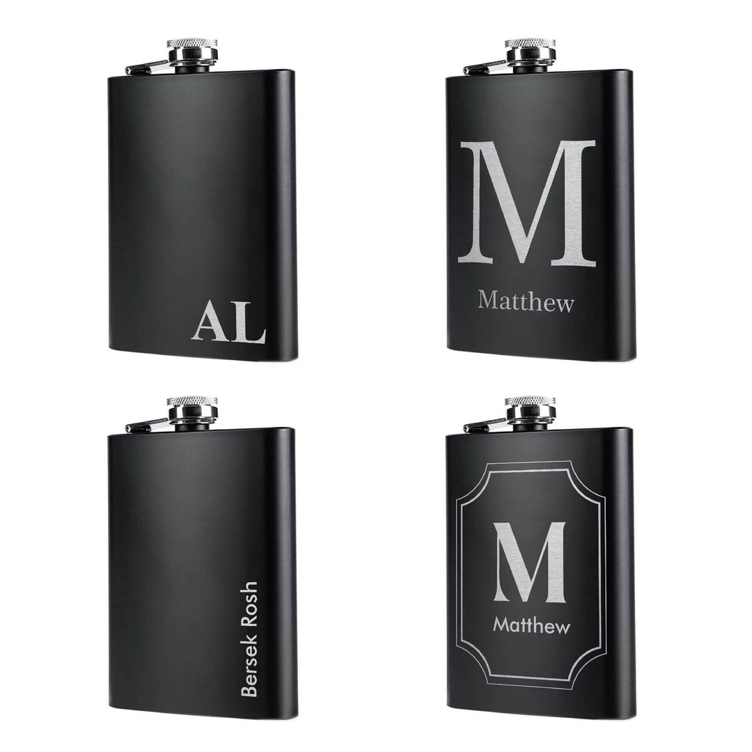 Personalised Engraved Hip Flask Custom 6oz Hipflask, Birthday Gift ...