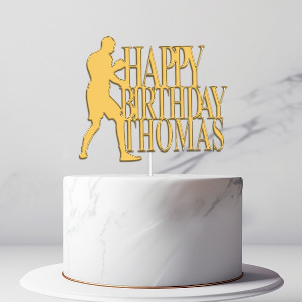 Boxer Cake Topper - Etsy