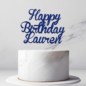 Personalised Happy Birthday Cake Topper Custom Cake Topper Birthday ...