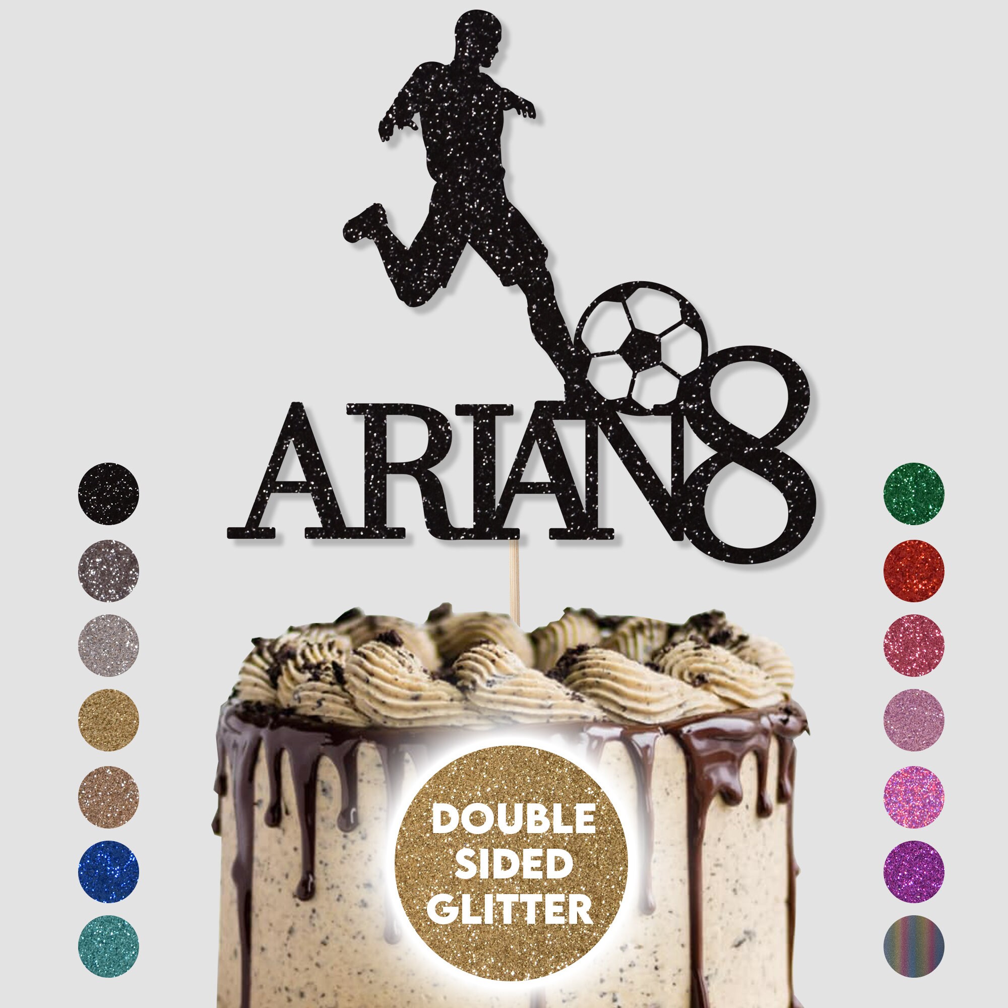 Personalised Football Caketopper Custom Football Cake Topper Footy ...