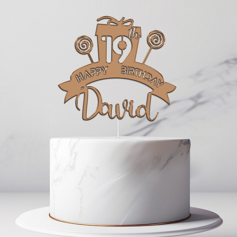 Personalised Happy Birthday Cake Topper | Custom Cake Topper | Birthday ...