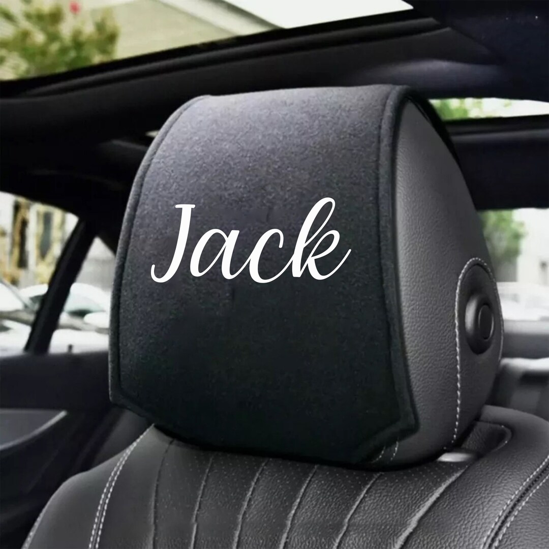 Personalized Car Headrest Covers With Your Name. Gift for Car Lover ...
