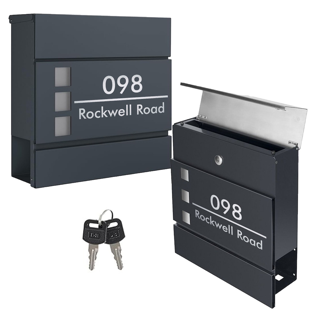 Personalised Letter Box, Contemporary Post Box, Custom Letter Post Box ...