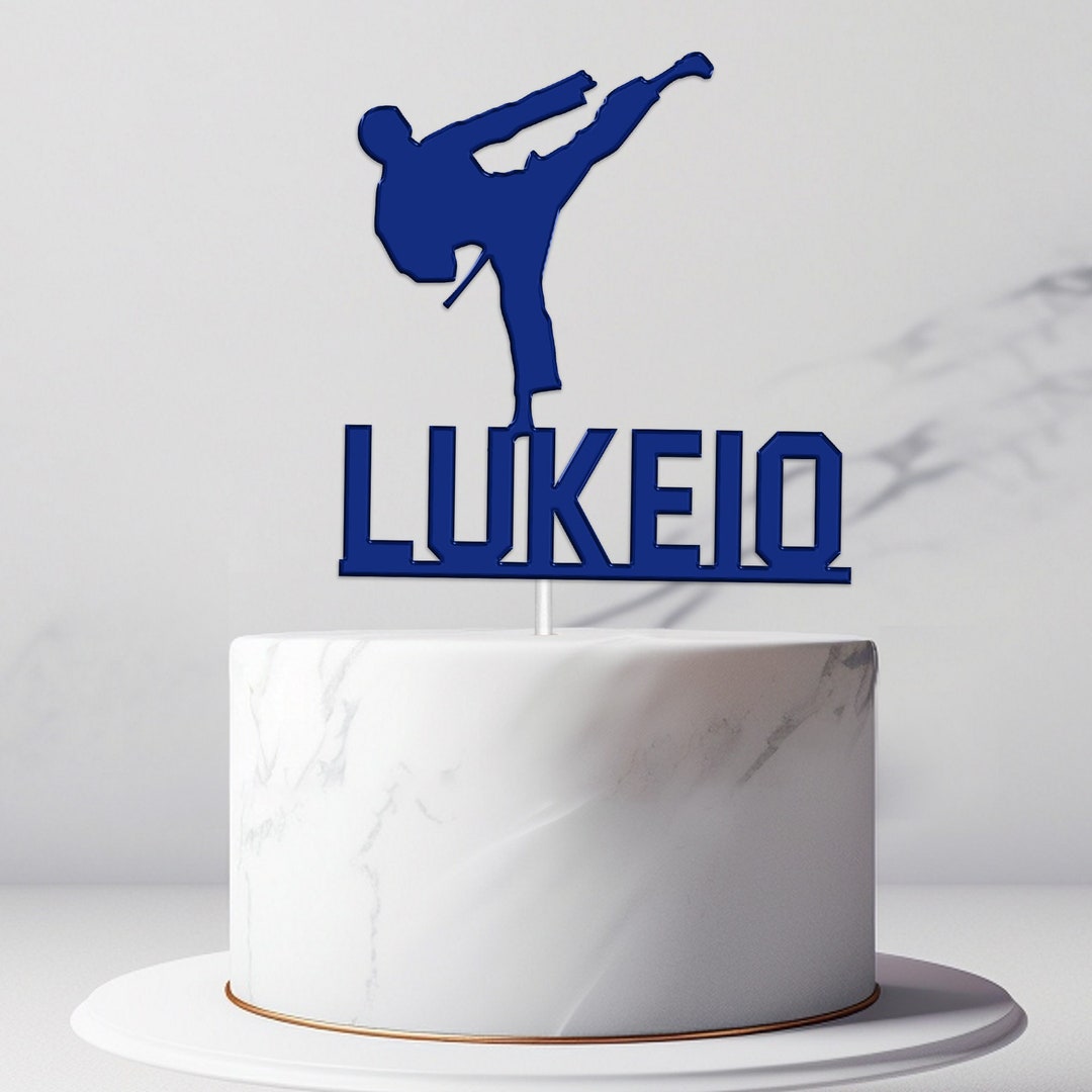 Personalised Karate Birthday Cake Topper Karate Theme Party Karate Cake ...