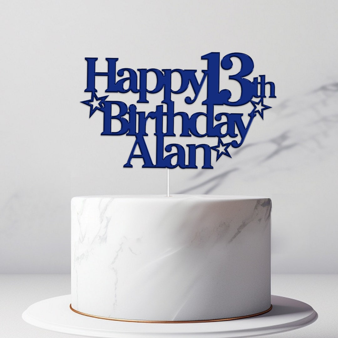 Personalised Birthday Cake Topper Custom Cake Topper Happy Birthday ...