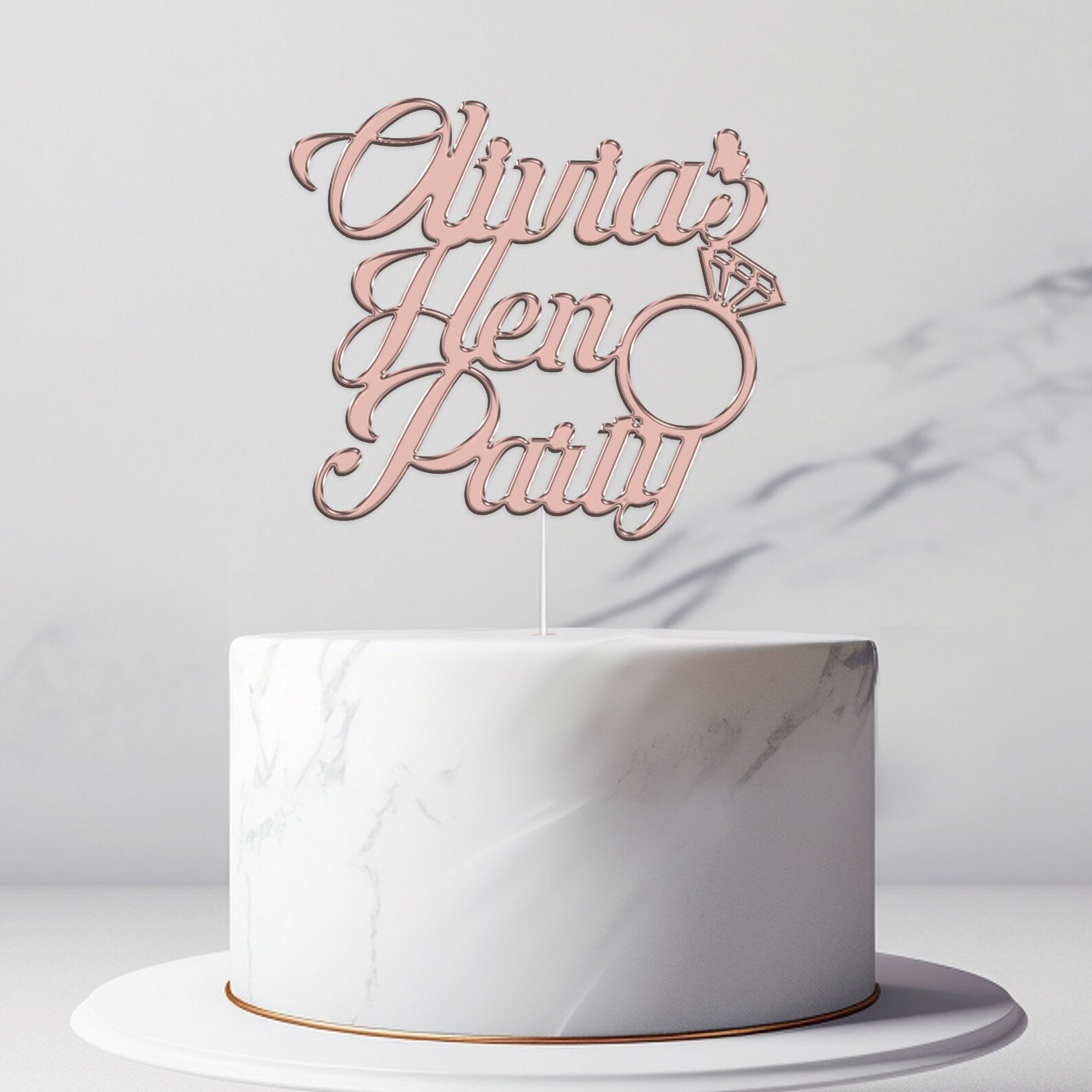 Personalised Hen Party Cake Topper | Custom Bridal Shower Party ...