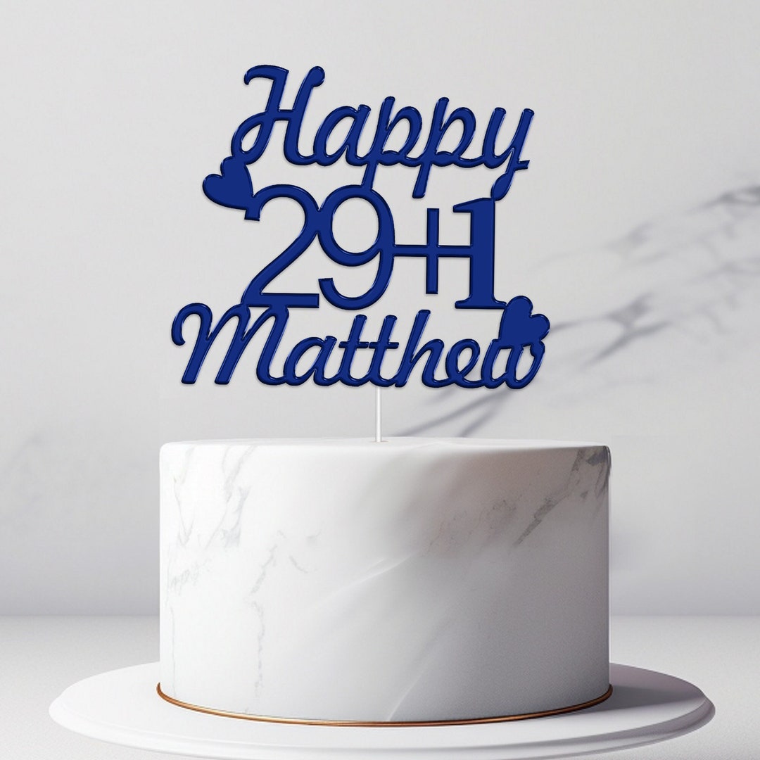 Personalised Happy Birthday Cake Topper | Custom Cake Topper | Birthday ...