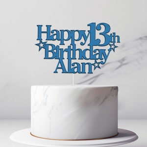 Personalised Birthday Cake Topper Custom Cake Topper Happy Birthday ...