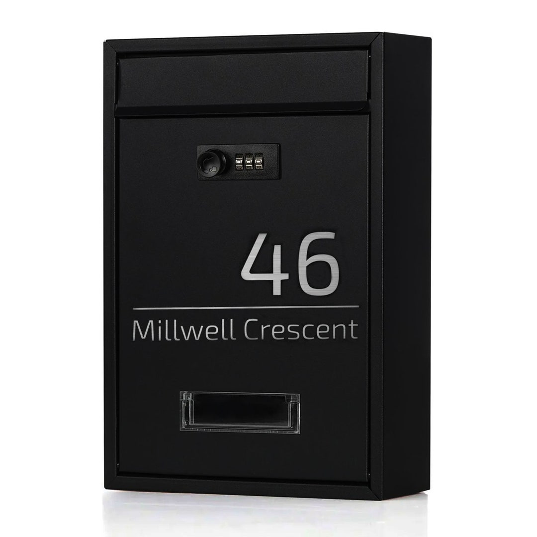 Personalised Letter Box, Post Box, Custom Mailbox, Letter Box, Compact ...