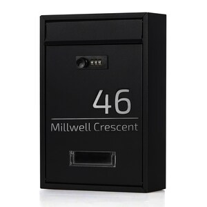 Personalised Letter Box, Post Box, Custom Mailbox, Letter Box, Compact ...