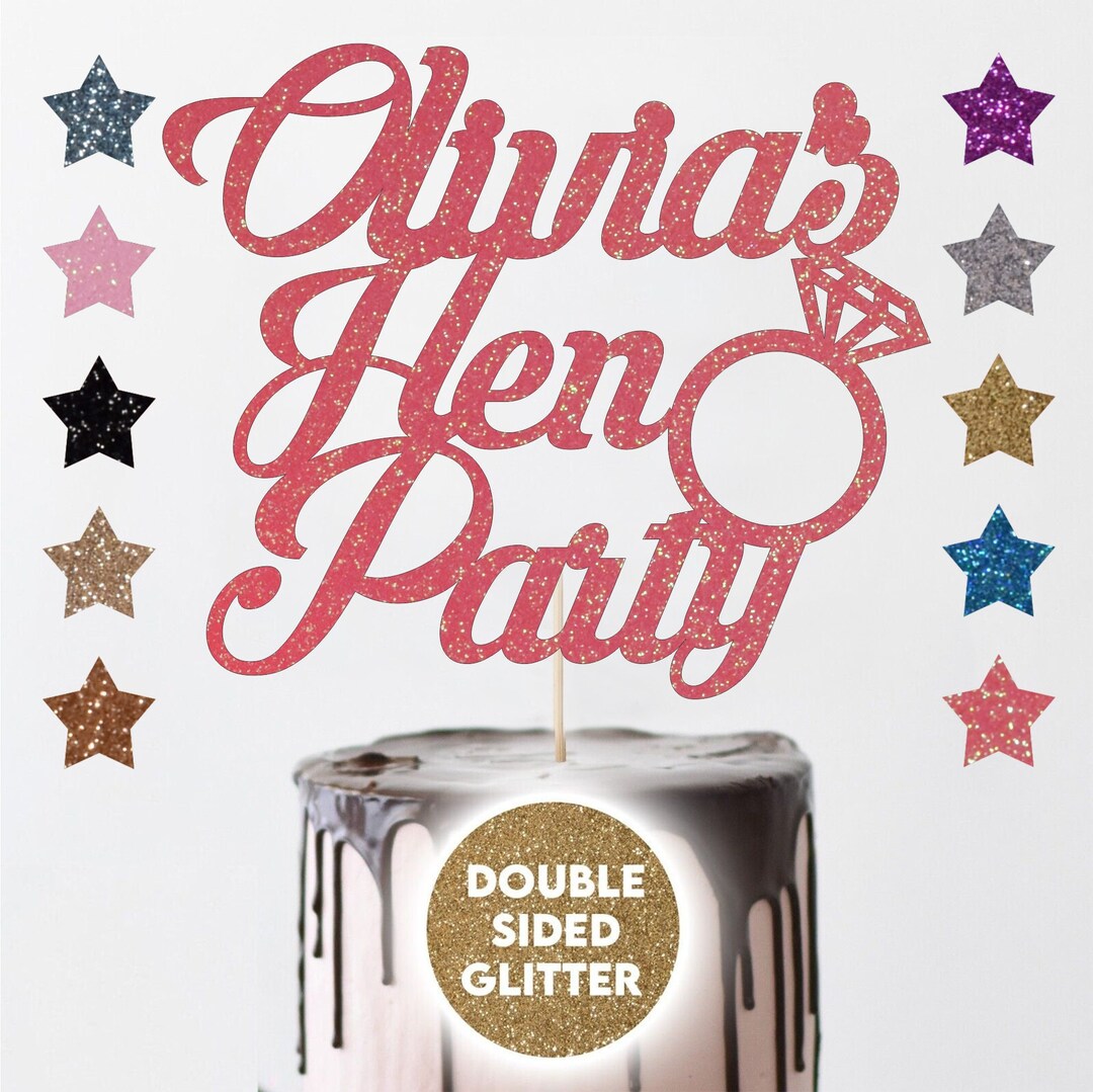 Personalised Hen Party Cake Topper Party Decoration Bride to - Etsy