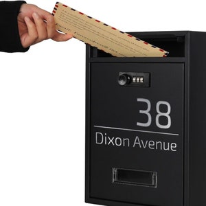 Personalised Letter Box, Post Box, Custom Mailbox, Letter Box, Compact ...