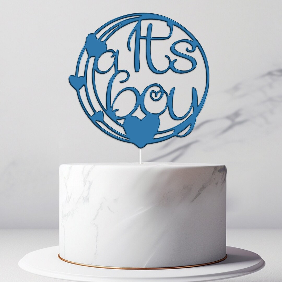 Its a Boy Cake Topper | Baby Shower Gender Reveal Cake Topper | Acrylic ...