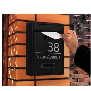 Personalised Letter Box, Post Box, Custom Mailbox, Letter Box, Compact ...