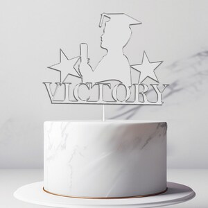 Happy Graduation Cake Topper Victory Congrats Cake Topper Graduation ...
