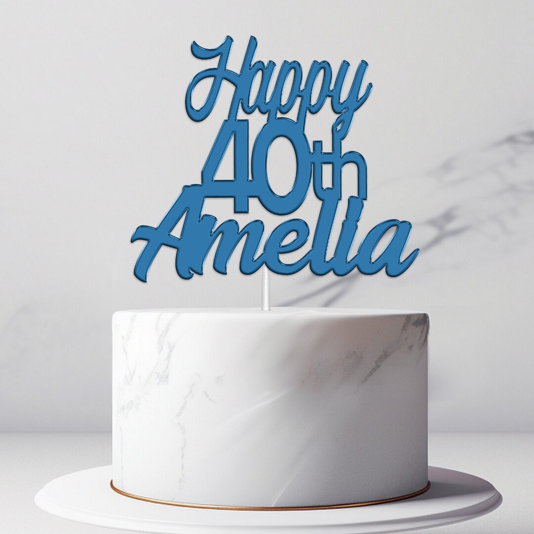 Personalised Birthday Cake Topper Custom Acrylic Cake Topper Happy ...