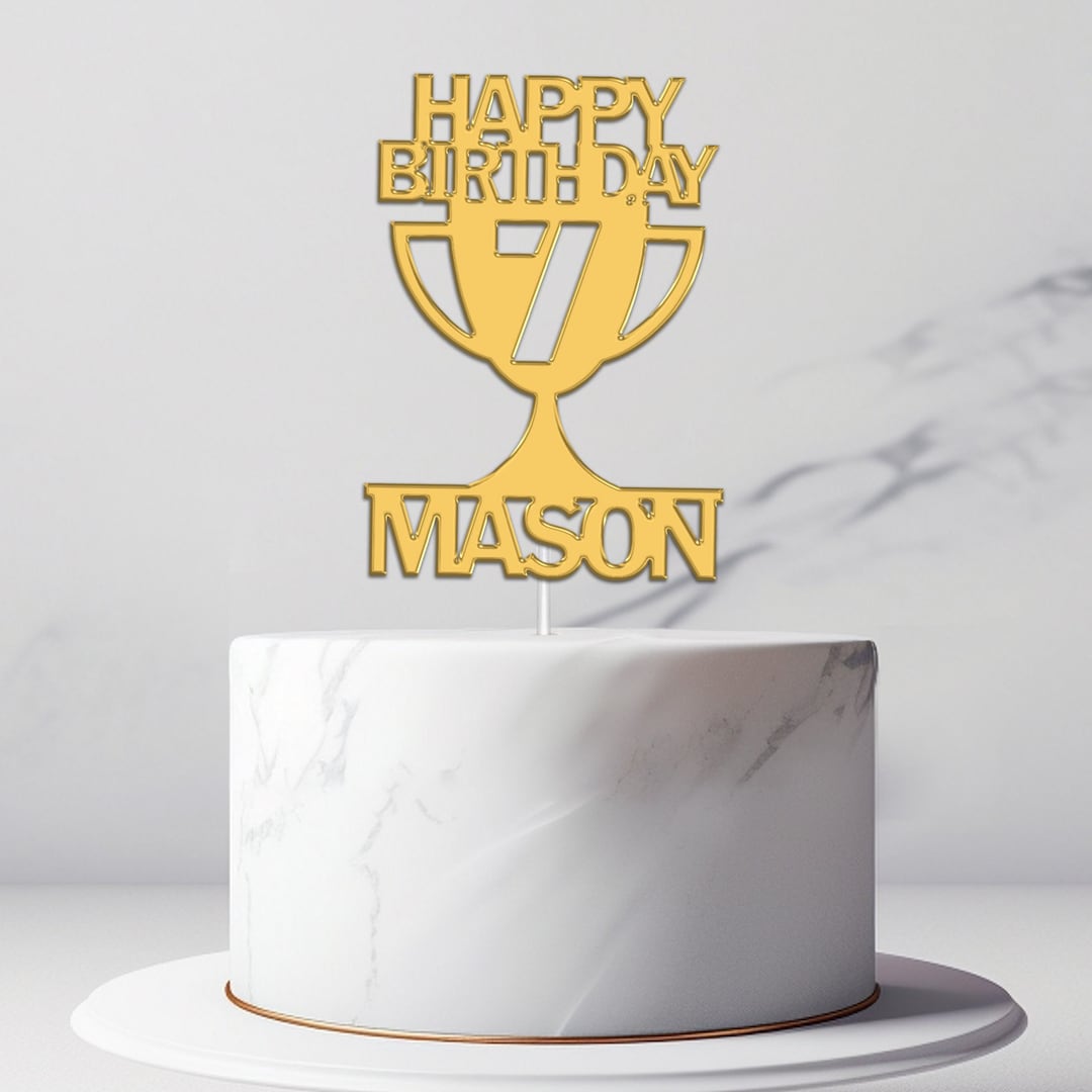Personalised Football World Cup Birthday Party Cake Topper Football ...