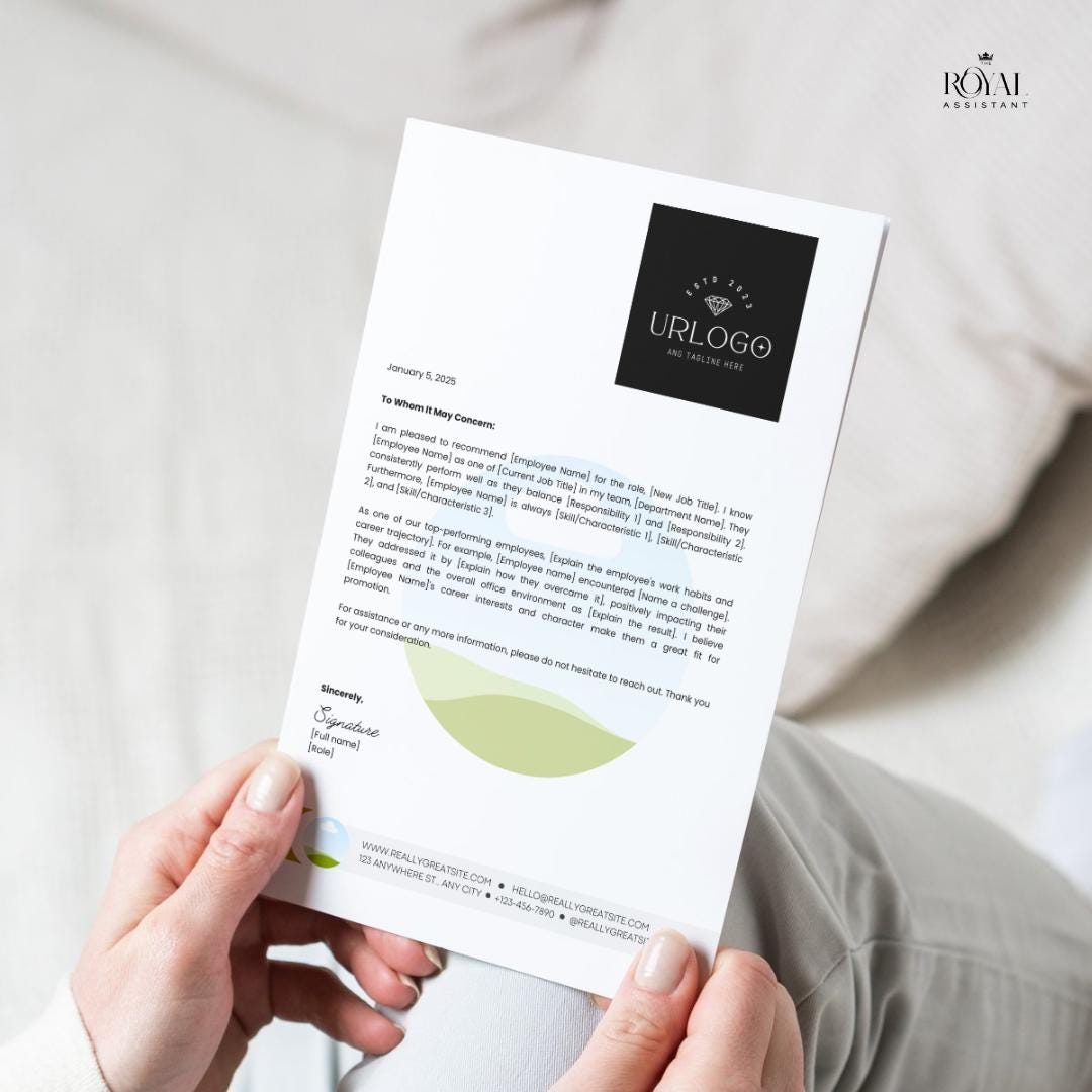 Company Letterhead Template, Customizable Business Letter Template ...