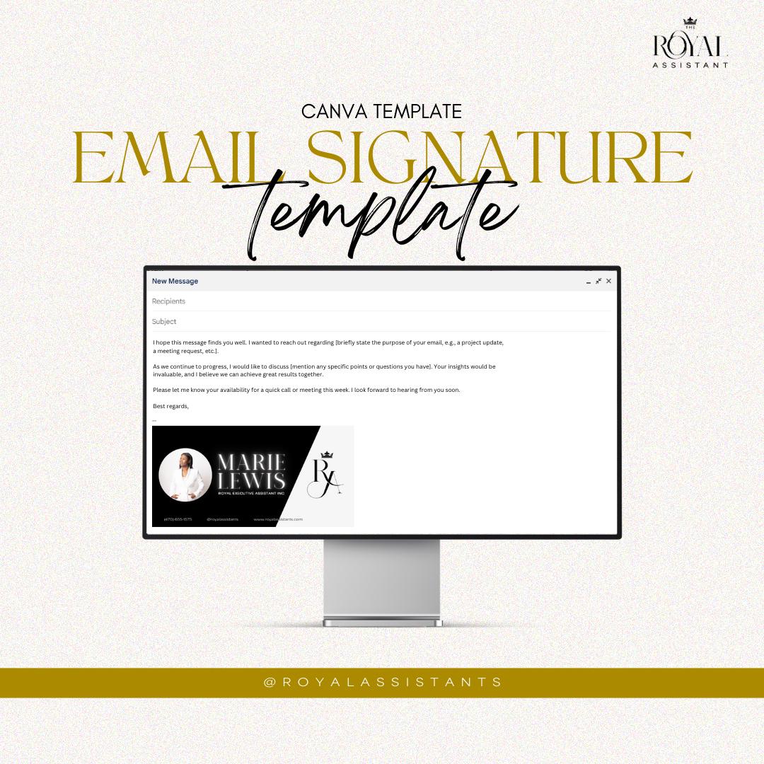 Email Signature Canva Template, Professional Email Signature, Gmail ...