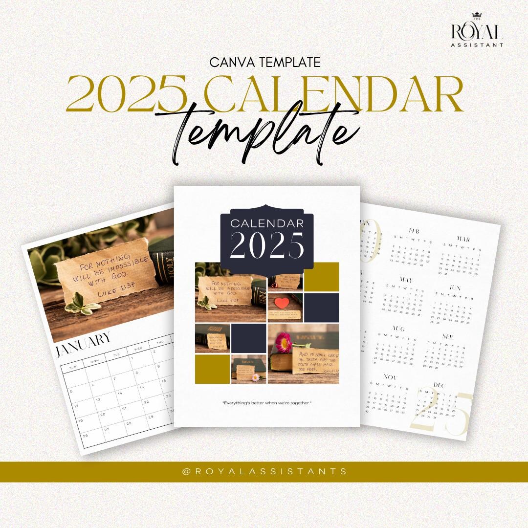 2025 Monthly Calendar Canva Template Printable Monthly Calendar for ...