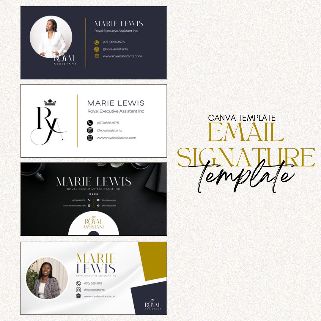 Email Signature Canva Template, Professional Email Signature, Gmail ...