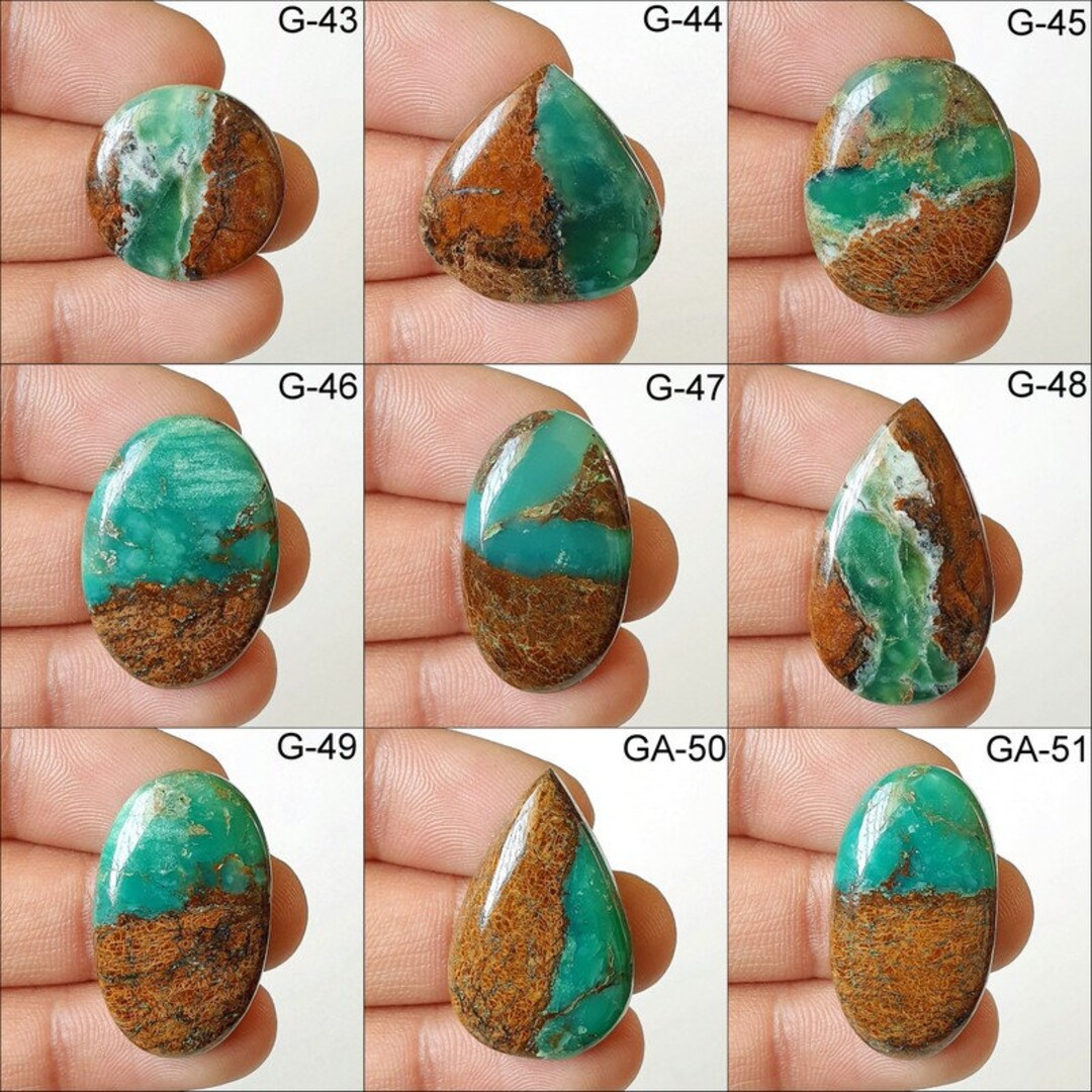 Natural Bi-color Chrysoprase Gemstone, Wholesale Chrysoprase Cabochons ...