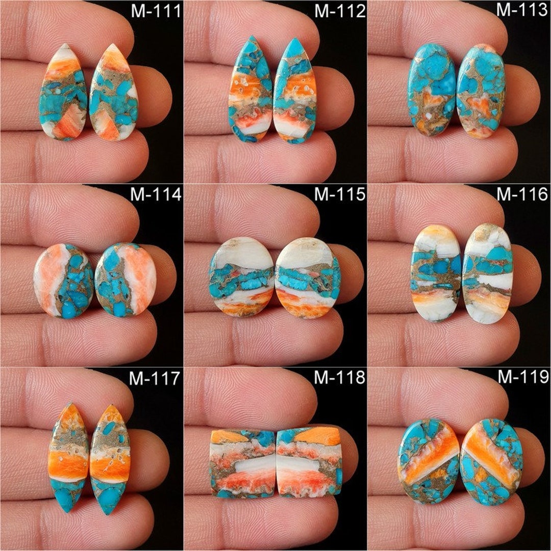 Oyster Turquoise Matching Pair - Smooth Polished Oyster Copper ...