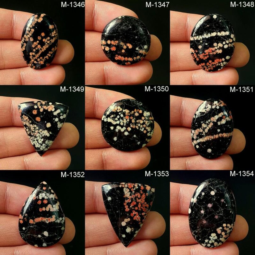 Natural Flower Obsidian Gemstone, Wholesale Flower Obsidian Cabochons ...