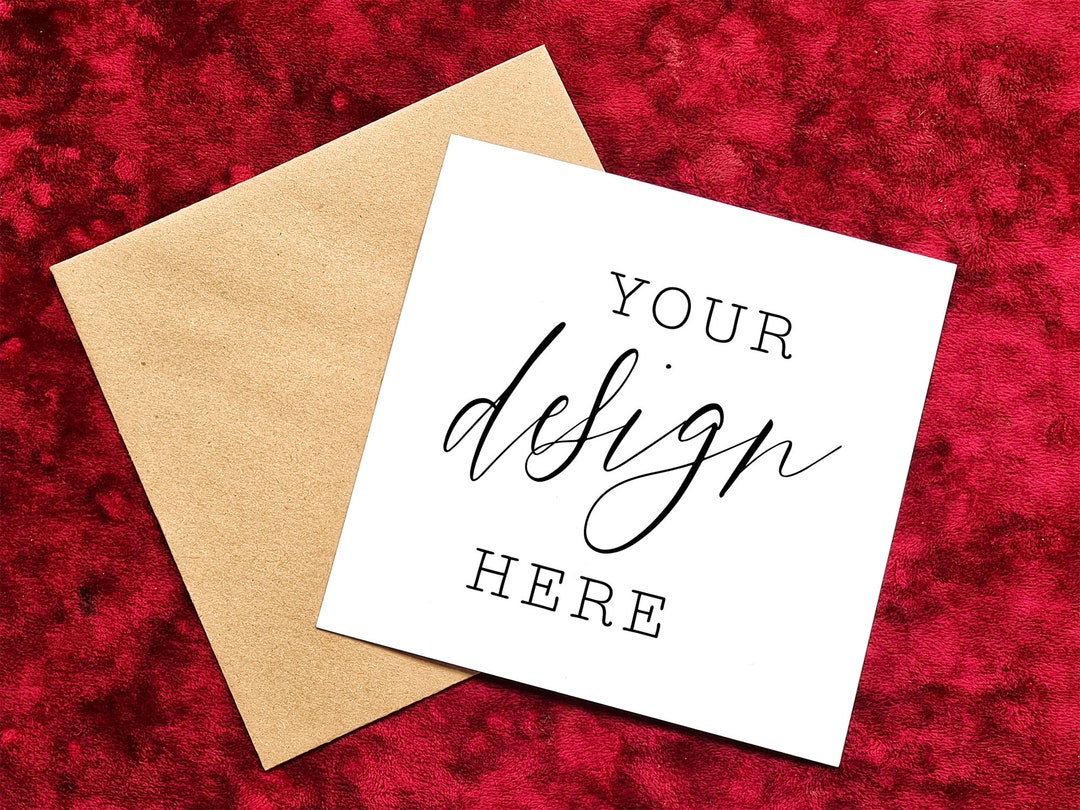 Greeting Card Mockup / Photoshop Smart Object / Digital Card Smart ...