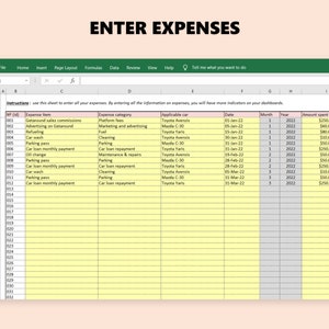 Professional Car Rental Accounting Excel Template - Track Income ...