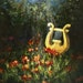 Lyre in Moonlight Enchanted Flower Studded Forest - Etsy