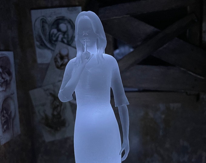 LED Ghost 1:12 Scale Adult and Child Standing Shush Haunted Dollhouse ...