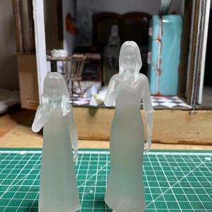 LED Ghost 1:12 Scale Adult and Child Standing Shush Haunted Dollhouse ...