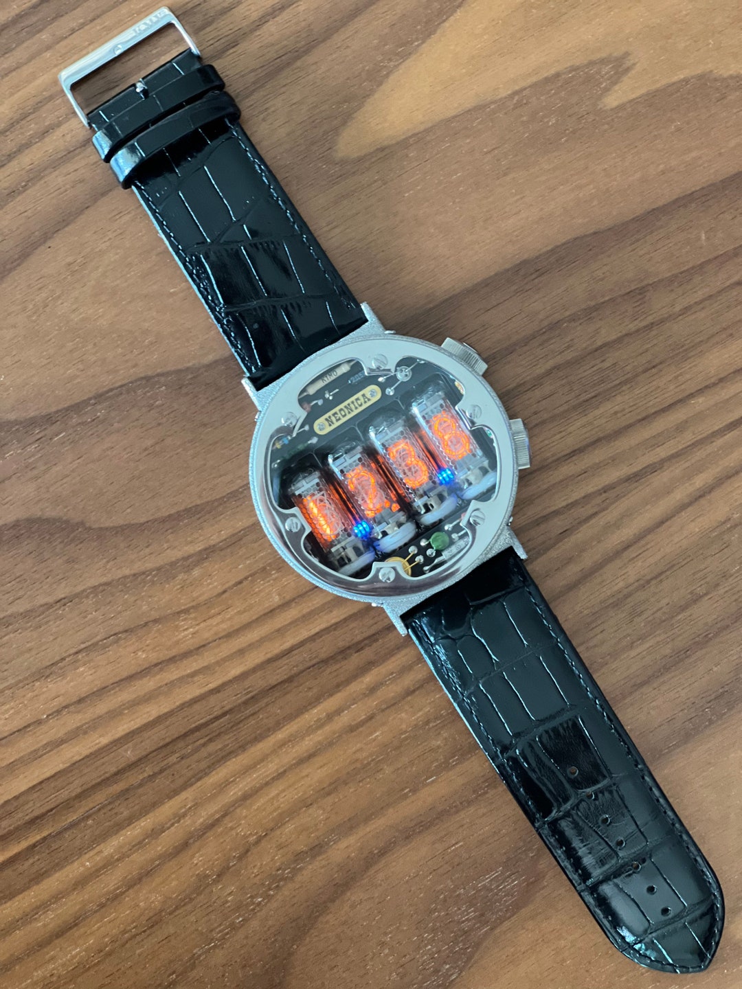 Nixie Tube Clock - Wrist Watch in the Style of "metro". New Model With ...