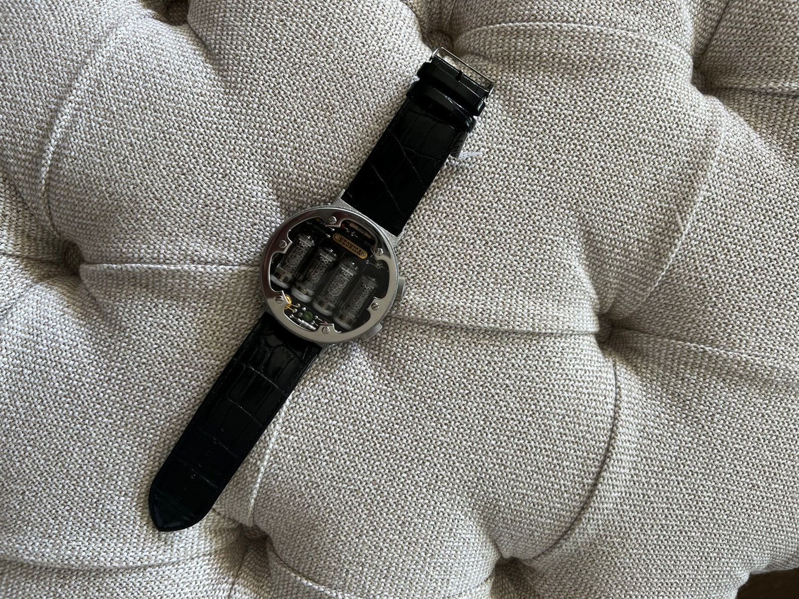 Nixie Tube Clock - Wrist Watch in the Style of "metro". New Model With ...