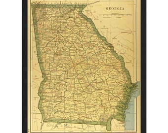 1846 Map of Georgia - Etsy