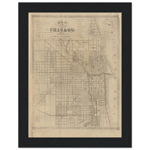Chicago Vintage Map - Etsy