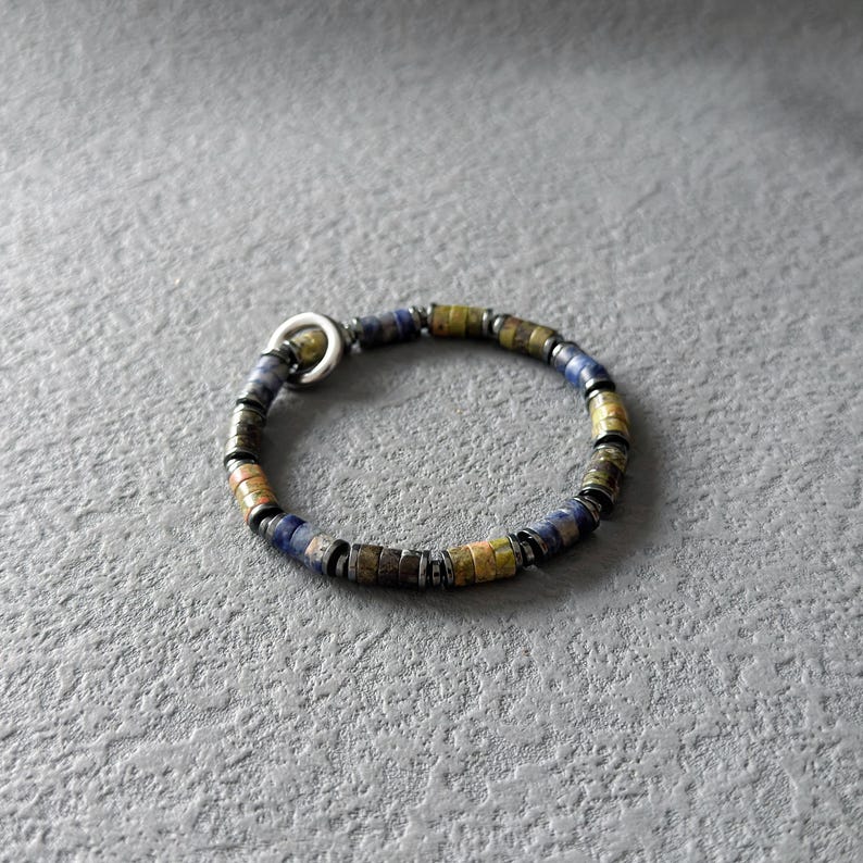 Leadership Men Bracelet, Sodalite, Unakite, Bloodstone, Hematite ...