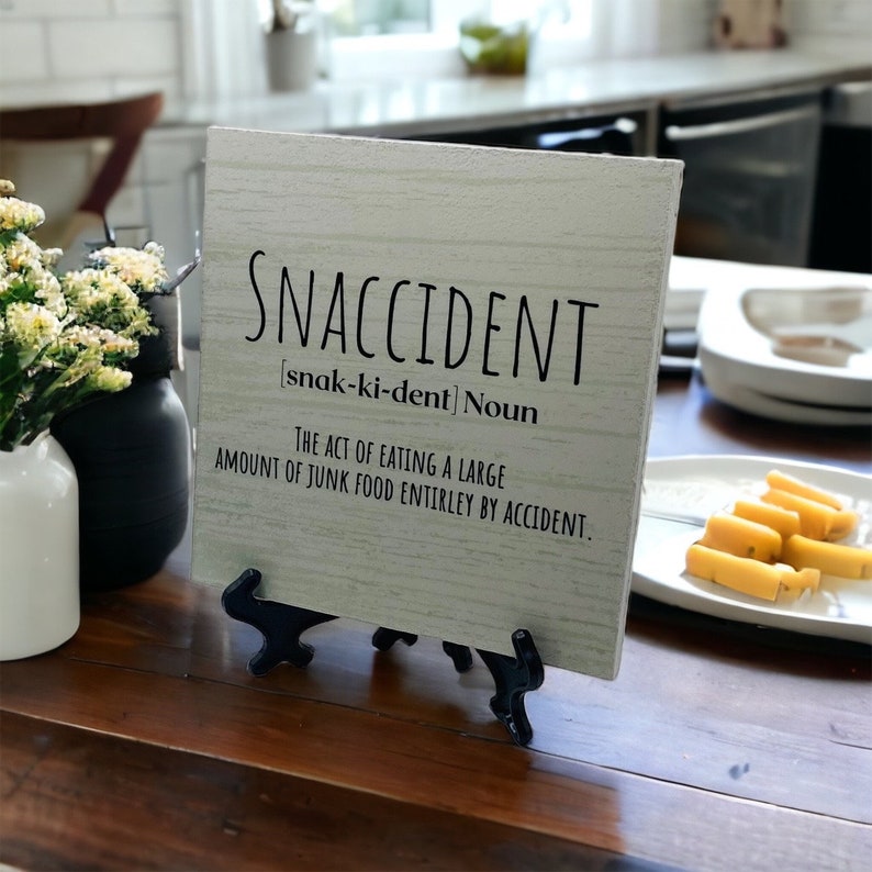 Snaccident Kitchen Definition Wood Sign Funny Kitchen Signs - Etsy