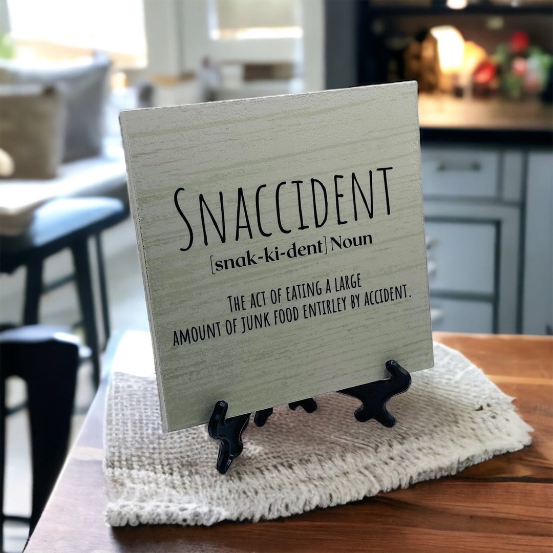 Snaccident Kitchen Definition Wood Sign Funny Kitchen Signs - Etsy