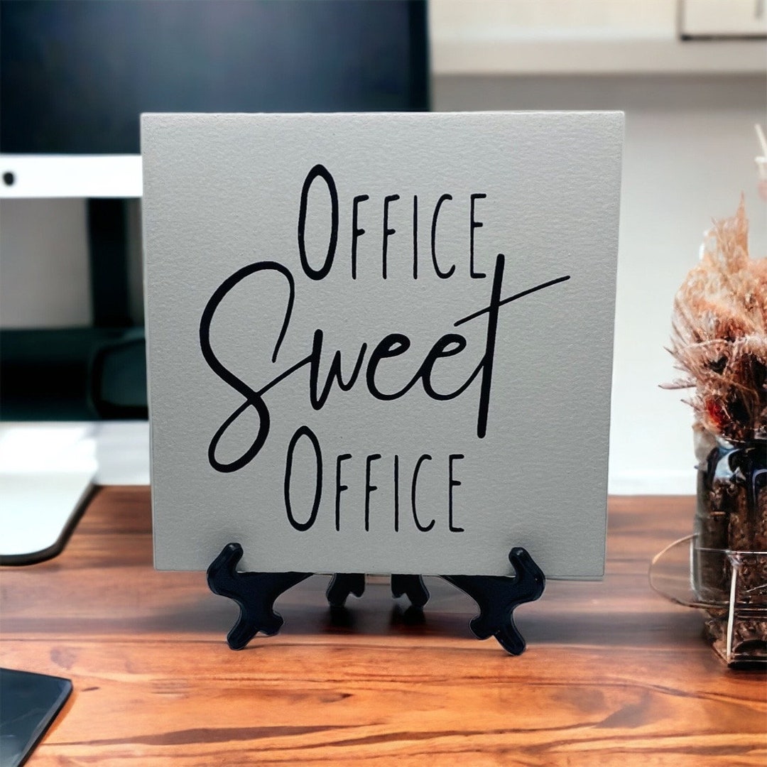 Office Sweet Office Desk Decor Wood Sign Office Decor Wood - Etsy