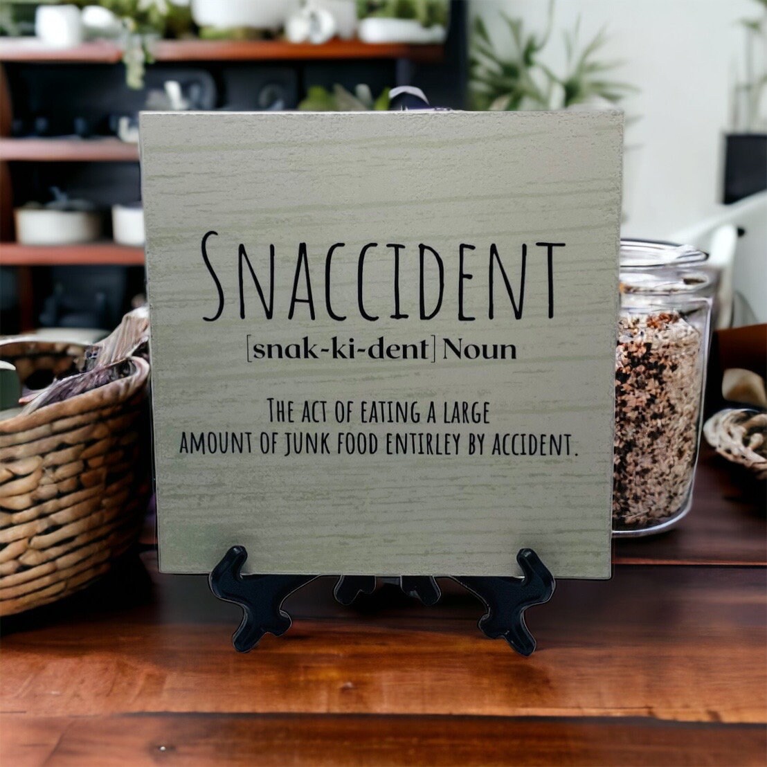 Snaccident Kitchen Definition Wood Sign Funny Kitchen Signs - Etsy