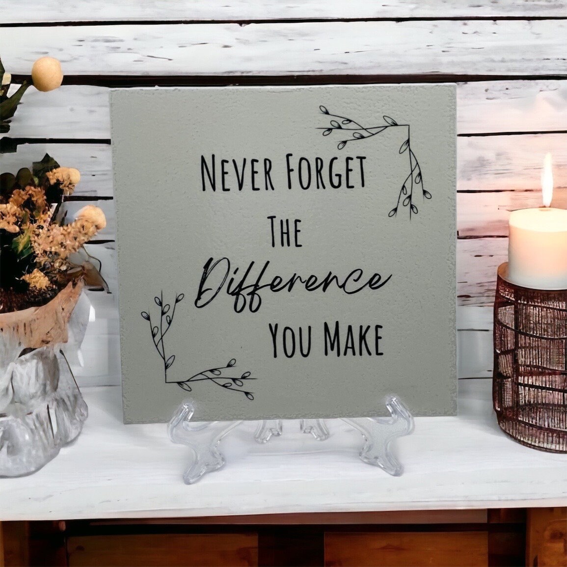 Never Forget the Difference You Make Wooden Signs, Teen Room Decor ...