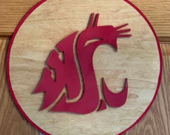 Wsu Wood Sign - Etsy