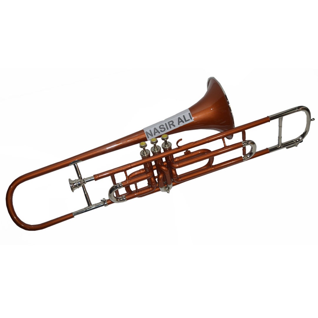 Valve Trombone 3 Valve Copper Color Finish Bb Pitch With Hard - Etsy
